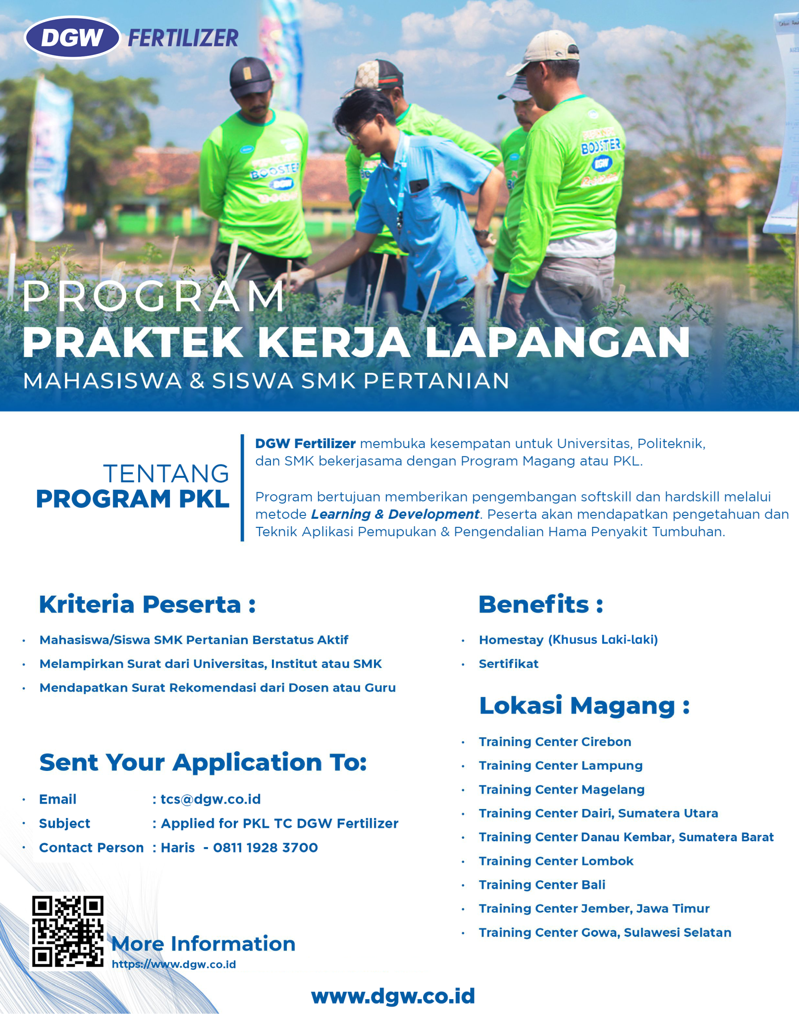 PROGRAM MAGANG PKL TRAINING CENTER - DGW Fertilizer